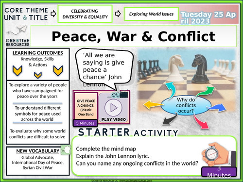 Peace War and Conflict | Teaching Resources