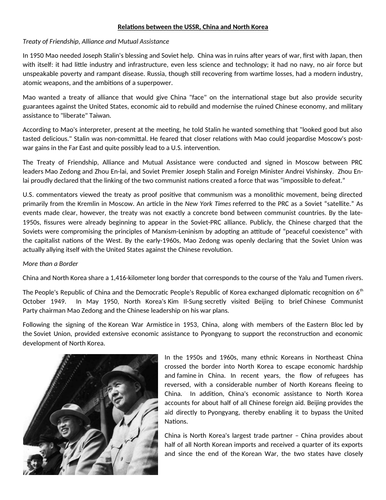 Stalin, Mao and Kim Il-Sung: Communist Support | Teaching Resources