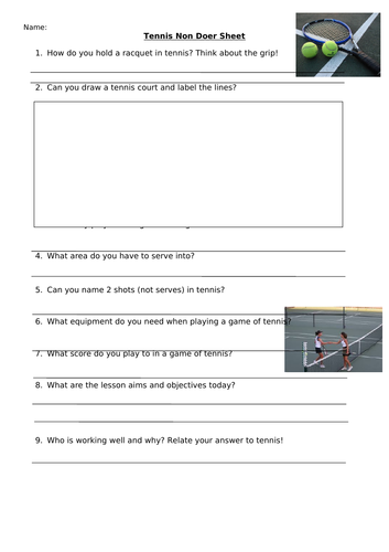 Tennis | Teaching Resources