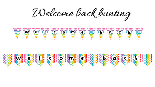 Welcome Back banner bunting sign | Teaching Resources
