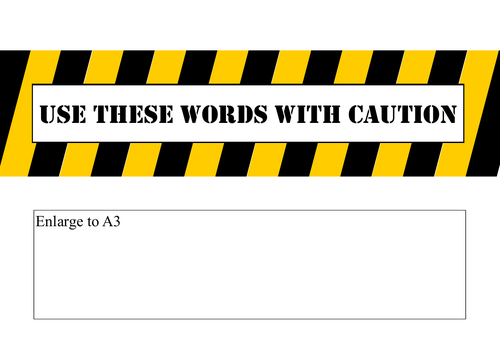 USE THESE WORDS WITH CAUTION Synonym Display for use in English Working ...