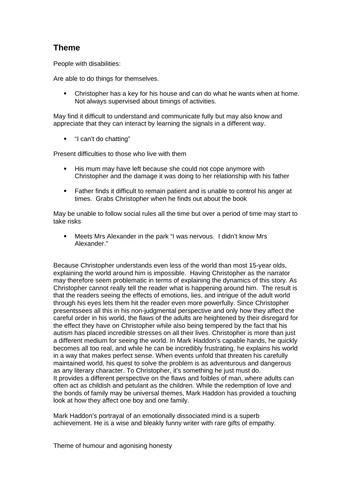 Curious Incident Scheme of Work | Teaching Resources