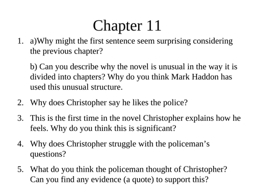 Curious Incident Scheme of Work | Teaching Resources