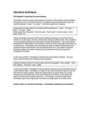 Curious Incident Scheme of Work | Teaching Resources