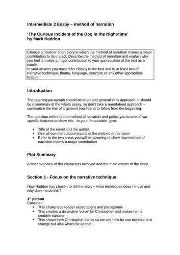 Curious Incident Scheme of Work | Teaching Resources