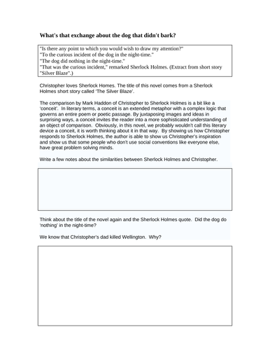 Curious Incident Scheme of Work | Teaching Resources