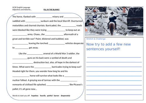 AQA 8700/1 GCSE English Language - Paper 1 - Q5 Semantic Fields & Genre ...
