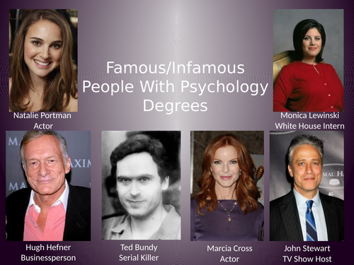 Famous People With Psychology Degrees | Teaching Resources