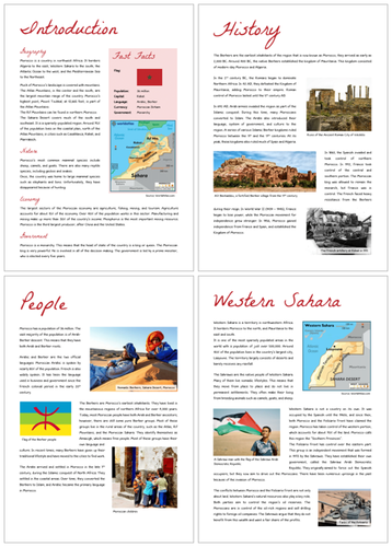Morocco (country study) | Teaching Resources