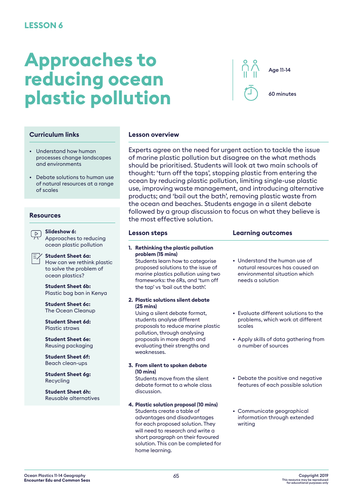Plastic oceans: can we reduce ocean plastic waste? | Teaching Resources