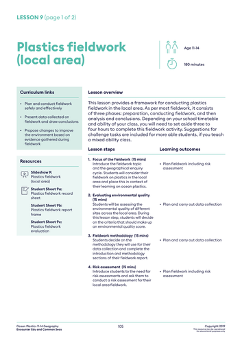 Plastic field work in the local area | Teaching Resources