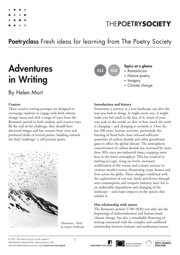 Adventures in writing by Helen Mort | Teaching Resources