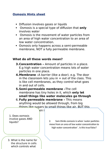 Osmosis Lesson including CORE Practical - AQA CELLS 9-1 BIOLOGY ...