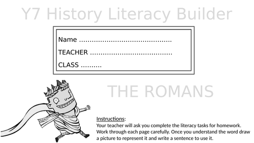 Literacy Builder Romans - KS3 Y7 Keywords - Cultural Capital | Teaching ...