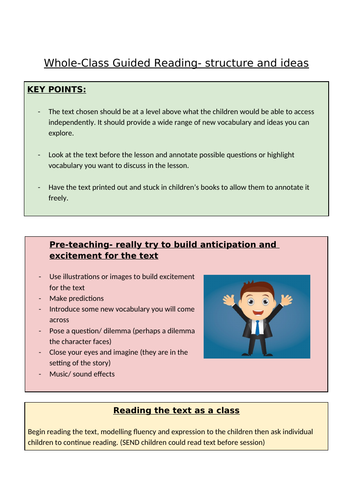 English- Whole Class Guided Reading teaching ideas and activities ...