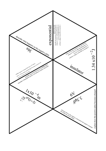 Tarsia puzzle revision resource for KS5 Physics Capacitors topic ...
