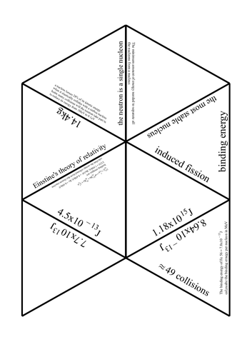 Tarsia puzzle revision resource for KS5 Physics Nuclear energy topic ...