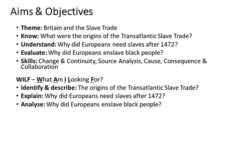 Why did Europeans enslave black people from Africa? | Teaching Resources