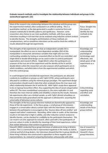 IB Psychology: 3 exemplar LAQs (22-mark questions) for Paper 1 Section ...