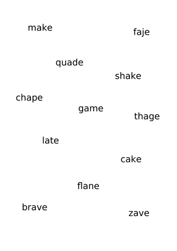 Phonics real and alien words sorting | Teaching Resources