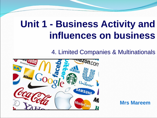 Edexcel IGCSE in Business (9-1) - Unit 1: - Business activity and ...