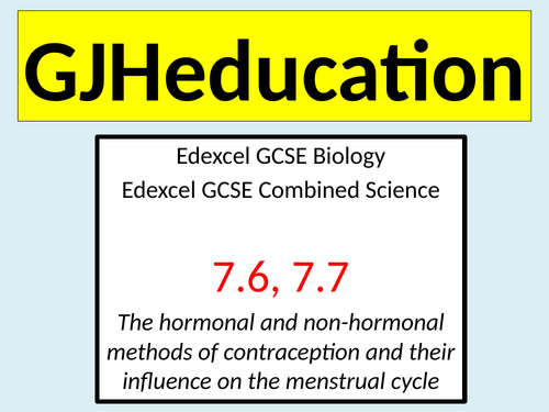 Contraception (Edexcel GCSE Biology & Combined Science) | Teaching ...