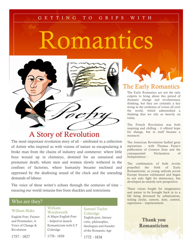 A Level Revision Guide: Early Romantic Poets | Teaching Resources
