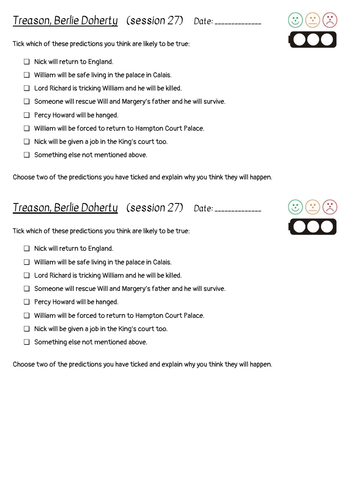 Treason (Berlie Doherty) Whole Class Guided Reading planning and ...