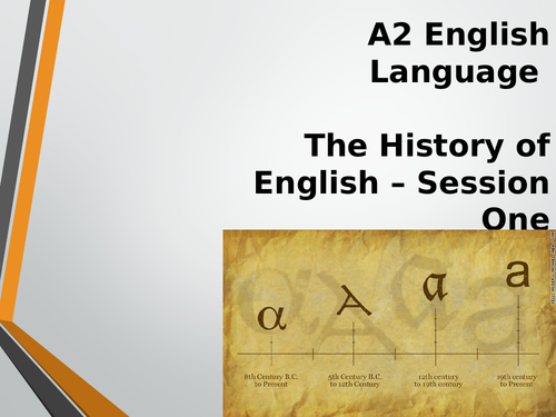 A Level English Language - A Brief History of English with Embedded ...