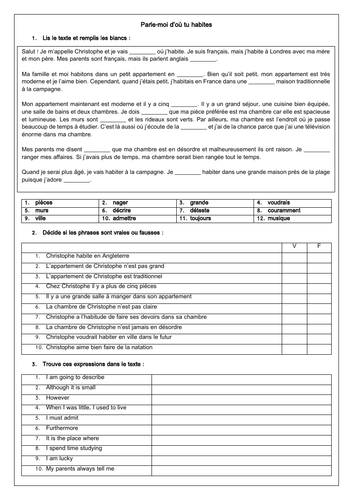 French Chez moi / Ma maison - House and home bundle | Teaching Resources