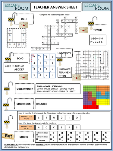 Halloween Escape Room | Teaching Resources