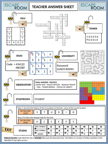 Primary KS2 Transition Escape Room | Teaching Resources