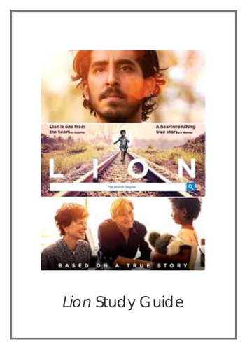 Lion Film Study Guide | Teaching Resources