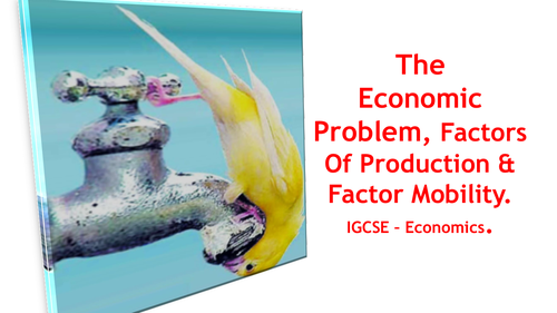 The Nature of the Economic Problem & Factors of Production Work Sheet ...