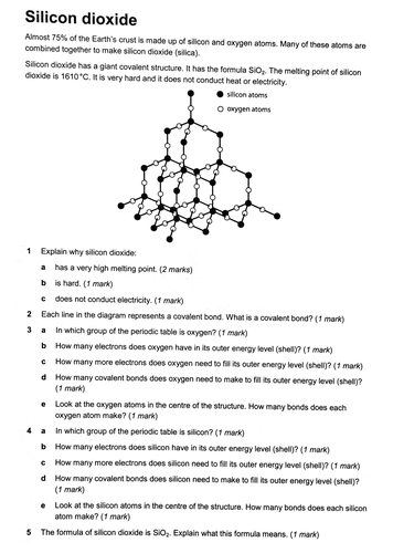 AQA GCSE Chemistry C3 Structure & Bonding Worksheets | Teaching Resources