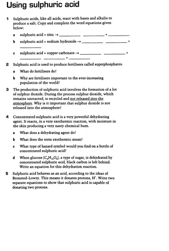 AQA GCSE Chemsitry C15 Using Resources Worksheets | Teaching Resources