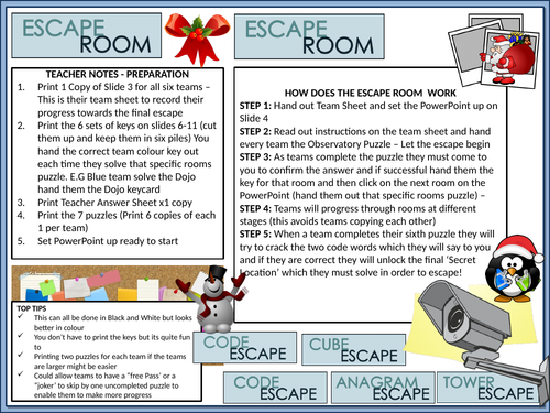 Christmas Escape Room | Teaching Resources