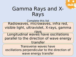 Gamma Rays and X-Rays - GCSE Physics or Combined Science | Teaching ...