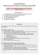 AQA A-level Nazi Germany Revision - section 1 | Teaching Resources