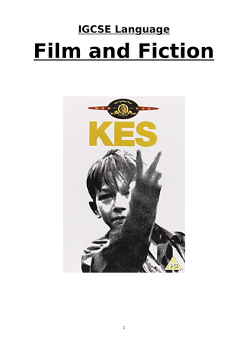 A unit which uses 'Kes' to develop students' knowledge of film form and ...