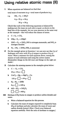OCR GCSE Chemistry C3.1 Chemical Reactions Worksheets | Teaching Resources