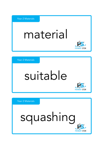 Year 2 Primary Science - Scientific Vocabulary Cards | Teaching Resources