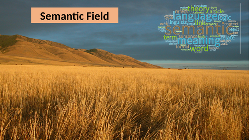 An introduction to semantic field | Teaching Resources