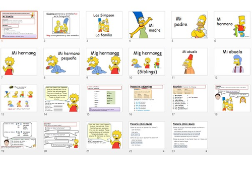 Lesson 22 Spanish My Family | Teaching Resources