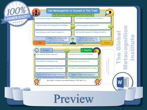 Metacognition Worksheets (x10) | Teaching Resources