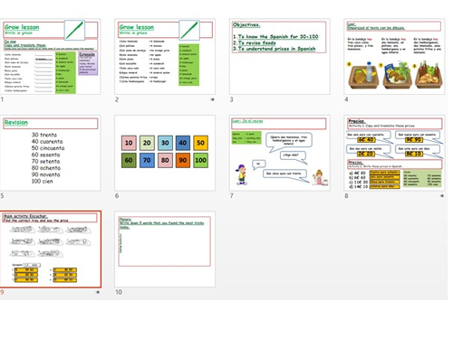 Lesson 28 Spanish Formative assessment | Teaching Resources