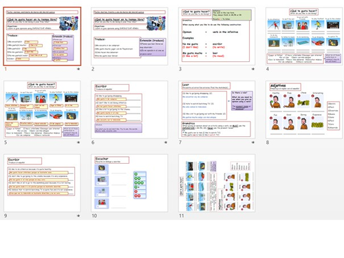Lesson 45 Spanish. Hobbies | Teaching Resources