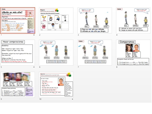 Lesson 53 Spanish. Comparisons | Teaching Resources