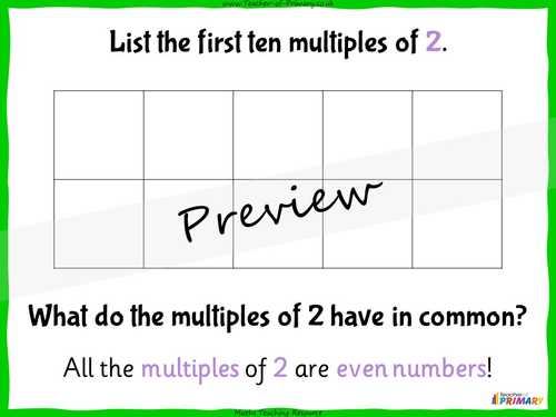 Identifying Multiples - Year 5 | Teaching Resources