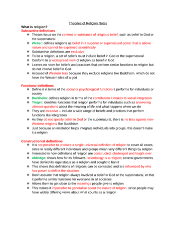AQA A Level Sociology: Beliefs | Teaching Resources